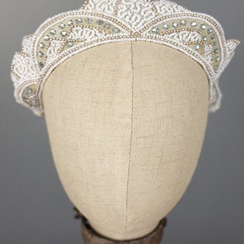 Original Art Deco Beaded Juliet Cap - Etsy