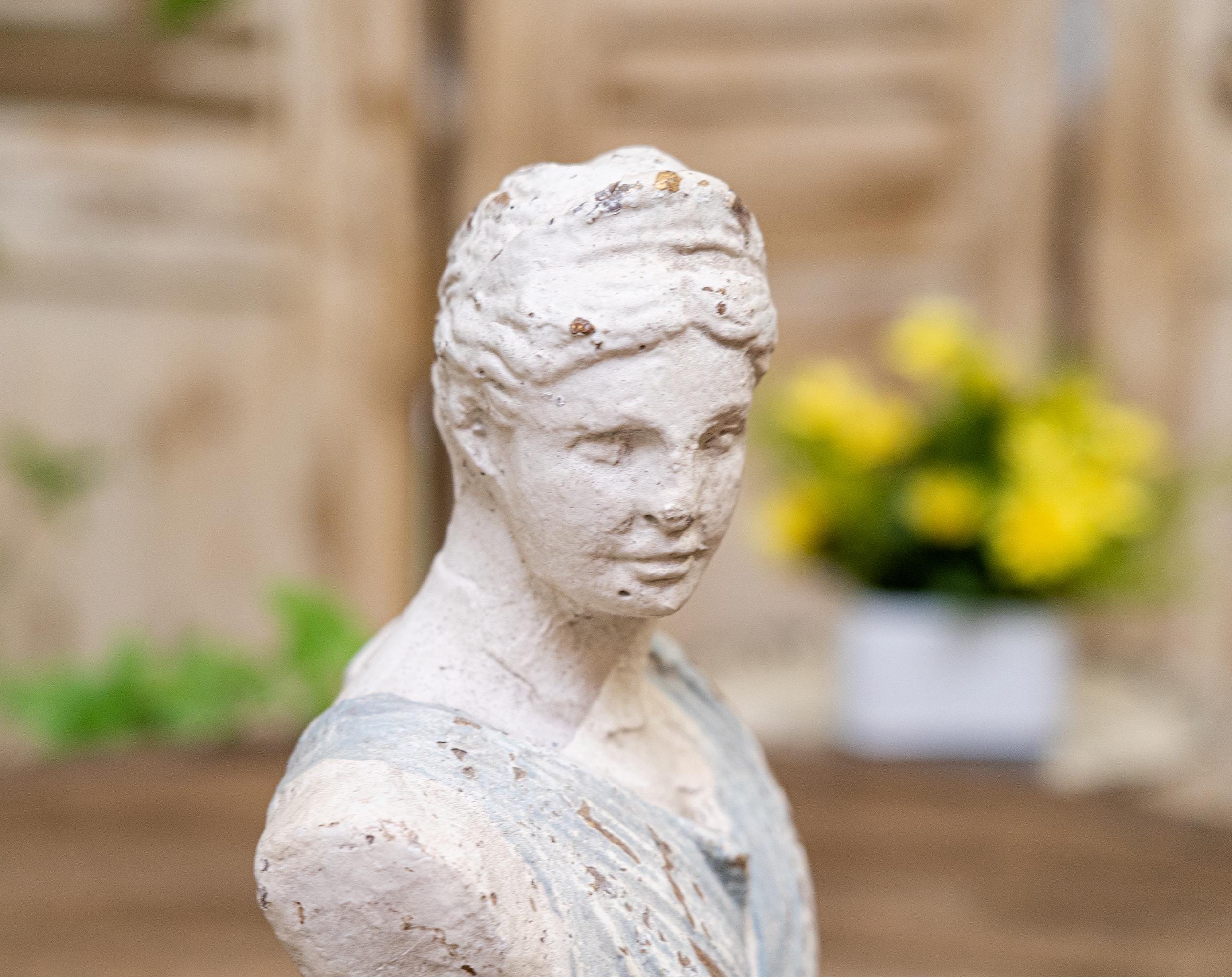 Greek Goddess Lady Statue Vintage Greek Lady Bust Hand Carved Bust ...