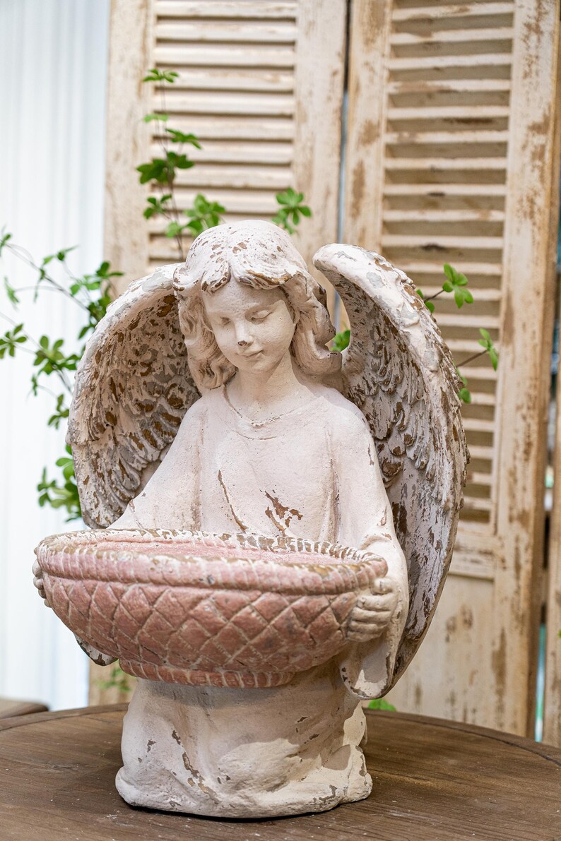 Gypsum Angel Statue With Wings, Religious Christian Decoration, Gift to ...
