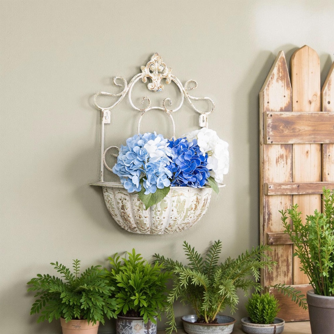 France Style Wall Hanging Decor Flower Pots Plant Displays Flower Pot ...