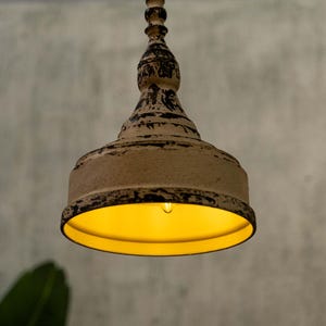 Antique Ivory Pendant Light Farmhouse Pendant Light Metal Pendant Light ...
