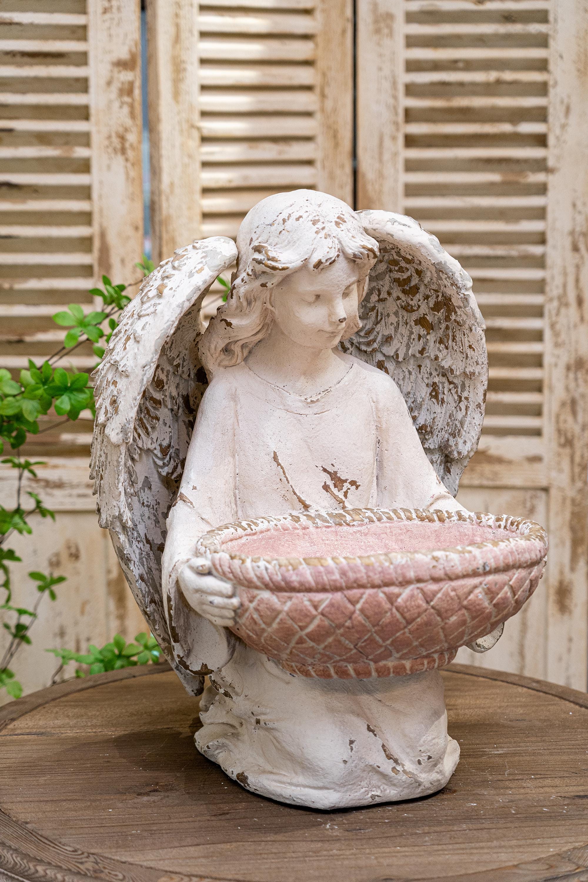 Gypsum Angel Statue With Wings, Religious Christian Decoration, Gift to ...