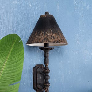Antique Finish Iron Wall Light Baroque Style Wall Sconce Distressed ...