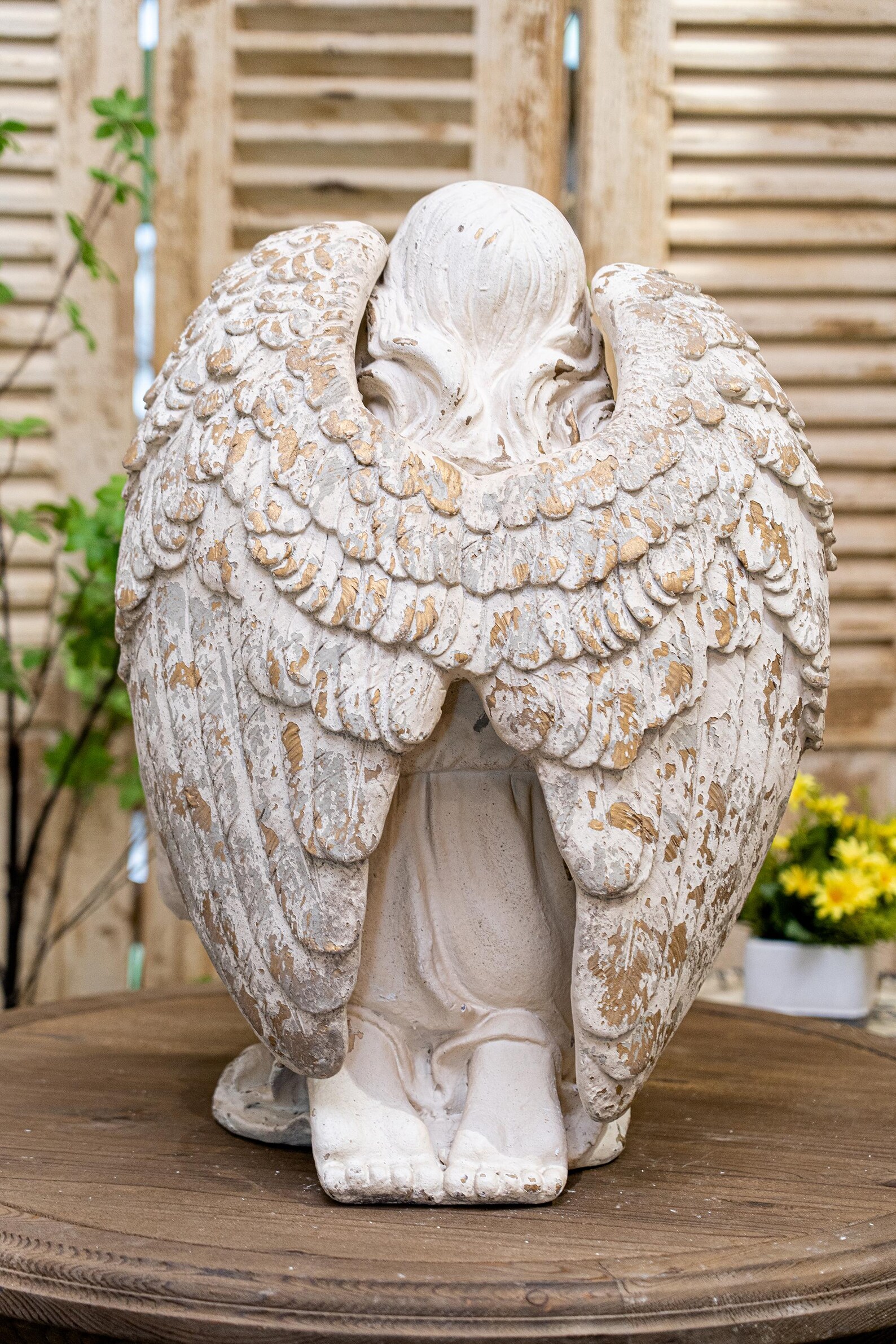 Gypsum Angel Statue With Wings, Religious Christian Decoration, Gift to ...