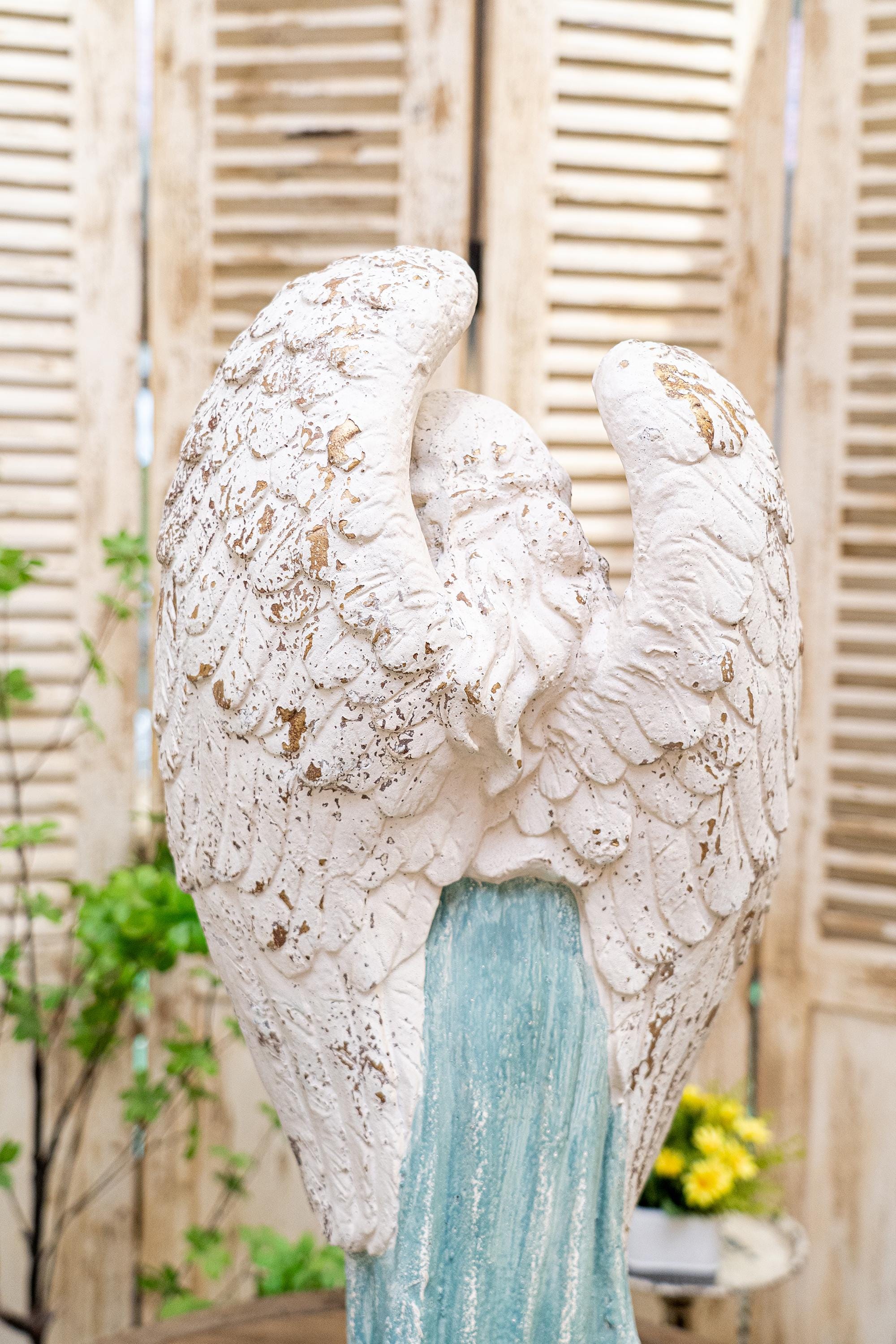 Gift for Catholics Elegant Blue Angel Statue Angel Garden Statue Indoor ...