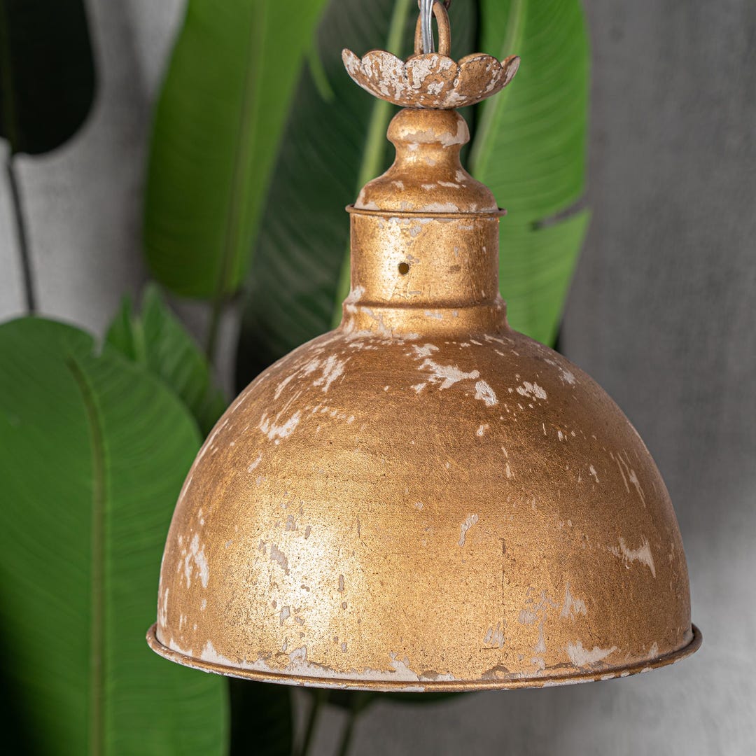Gold Distressed Lamp Kitchen Island Decorative Pendant Lamp Farmhouse ...