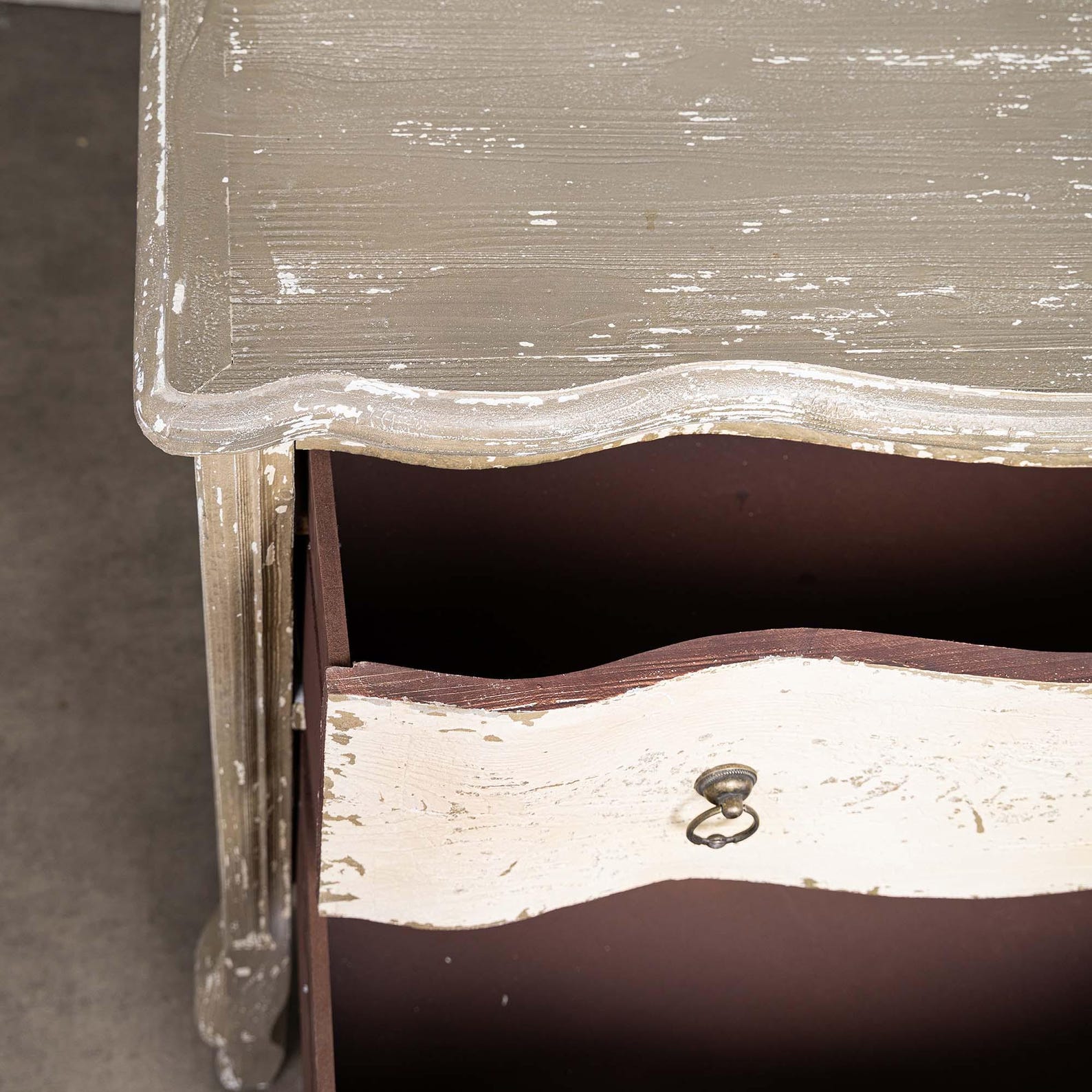 Distressed Double Drawer Storage Cabinet Wooden Storage Cabinet Hand ...