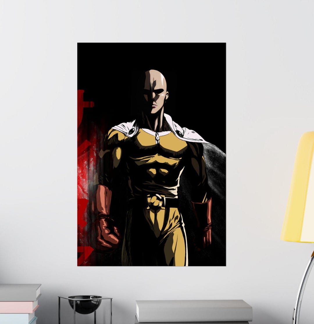 One Punch Man Saitama Poster, Heroic Art for Anime Fans, Dorm Room ...