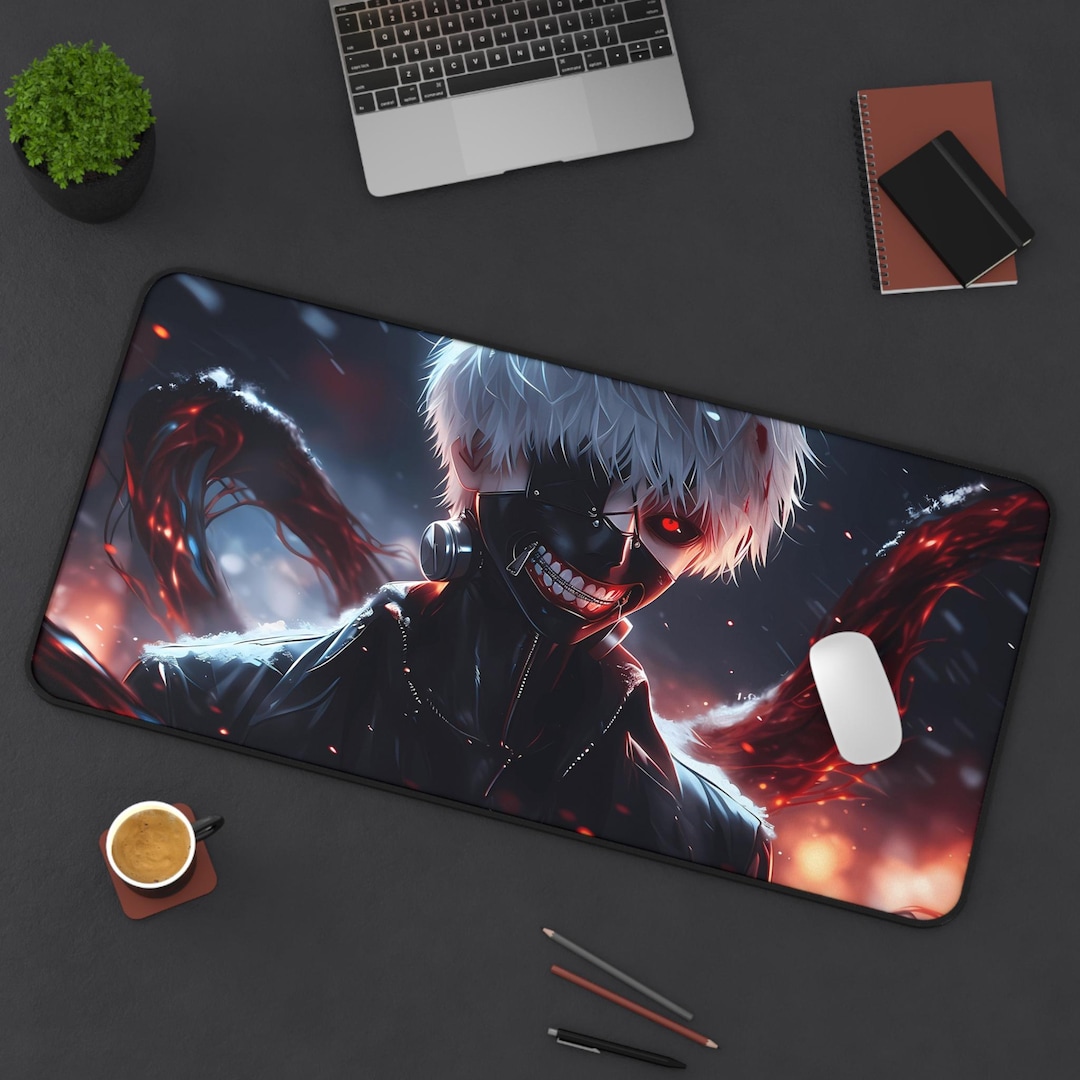 Anime Desk Mat, Kaneki Tokyo Ghoul, Custom Gaming Mouse Pad, Japanese ...