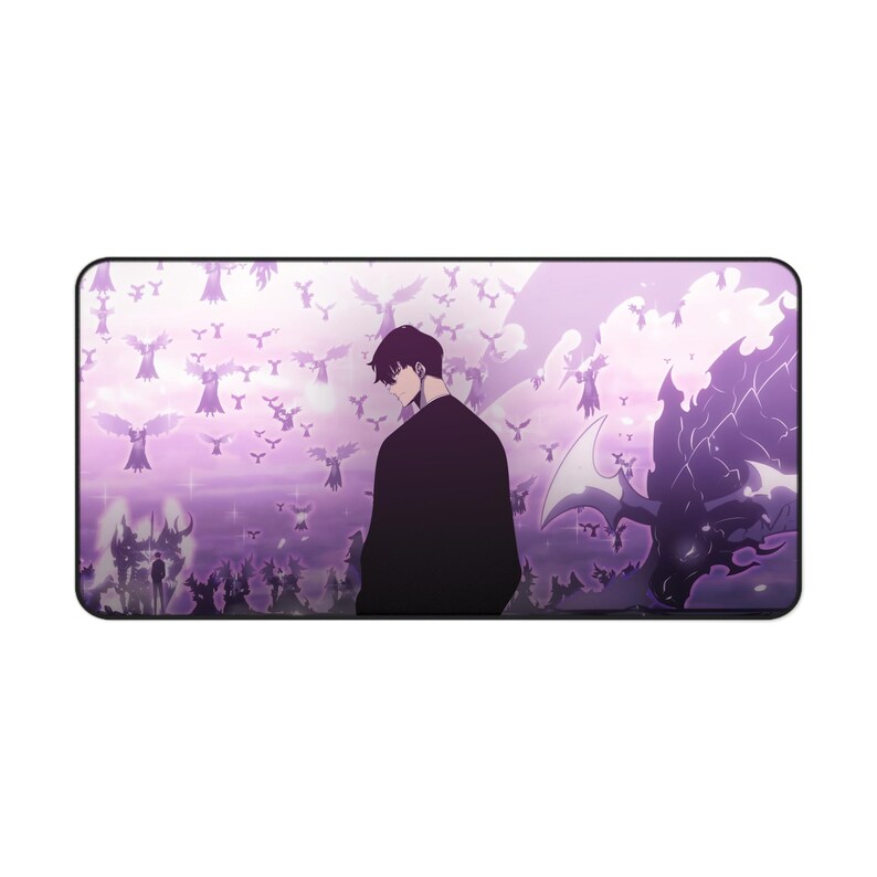 Sung Jin Woo Solo Leveling Mouse Pad, Shadow Monarch's Ascent, Premium ...