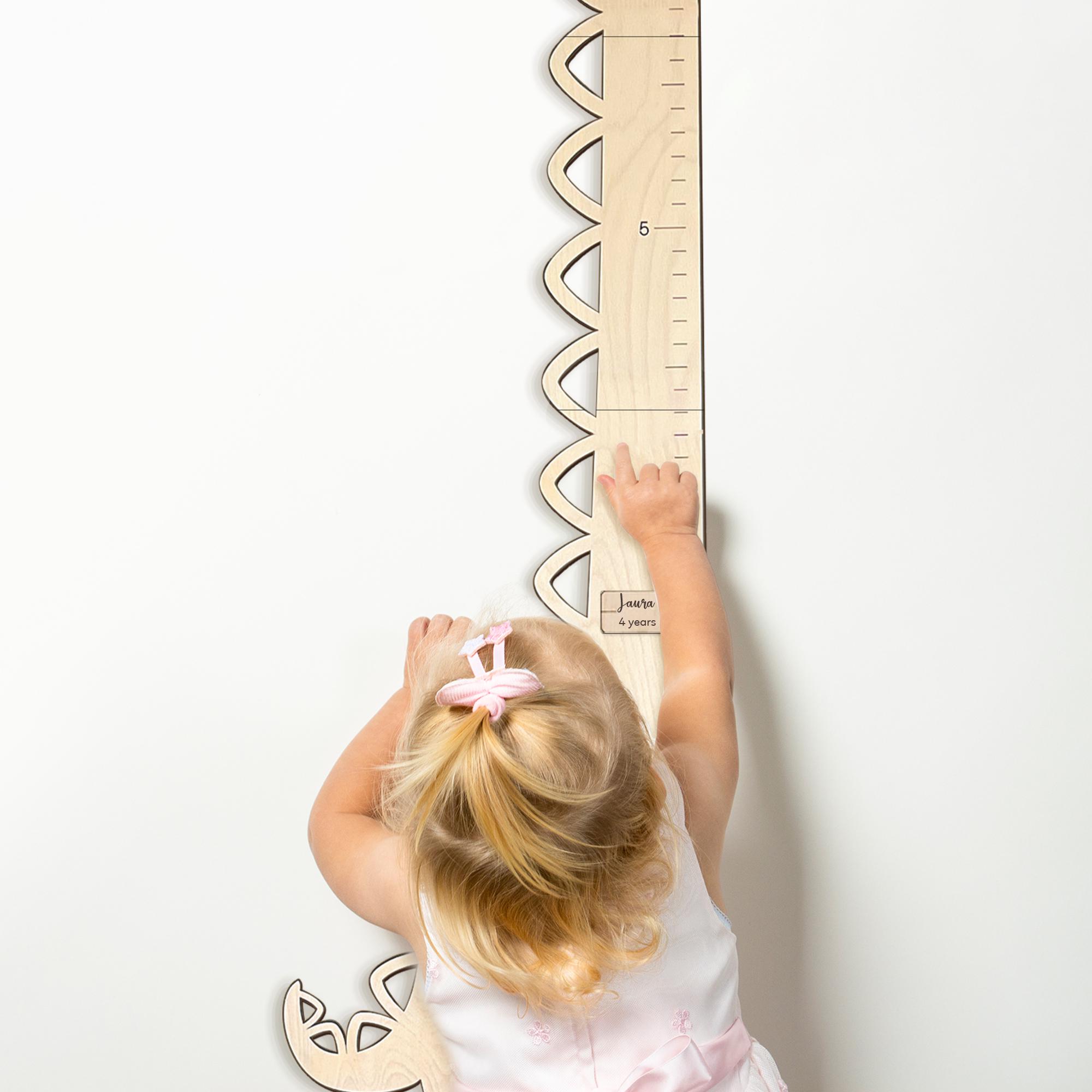 Personalized Kids Growth Chart, Wooden Ruler Height Chart, Boys Room ...