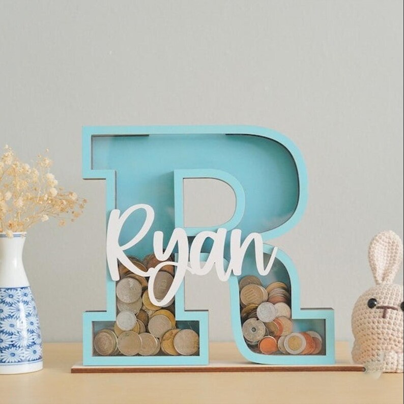Letter Piggy Bank, Alphabet Letter Bank, Coin Banks for Kids, Piggy ...