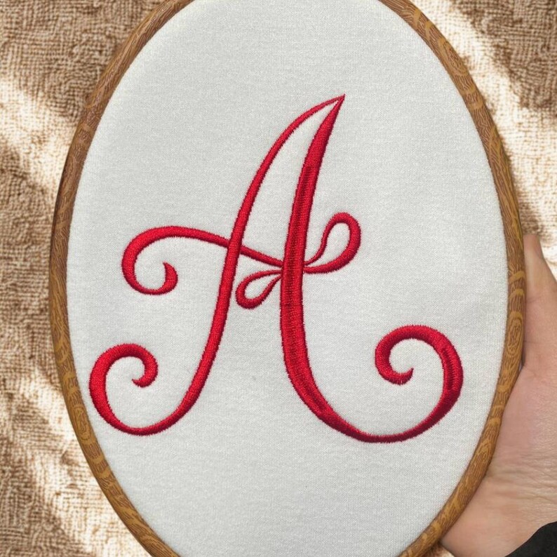 Bow Embroidery Font, Monogram Font | Classic Alphabet A–Z, 9 Sizes ...