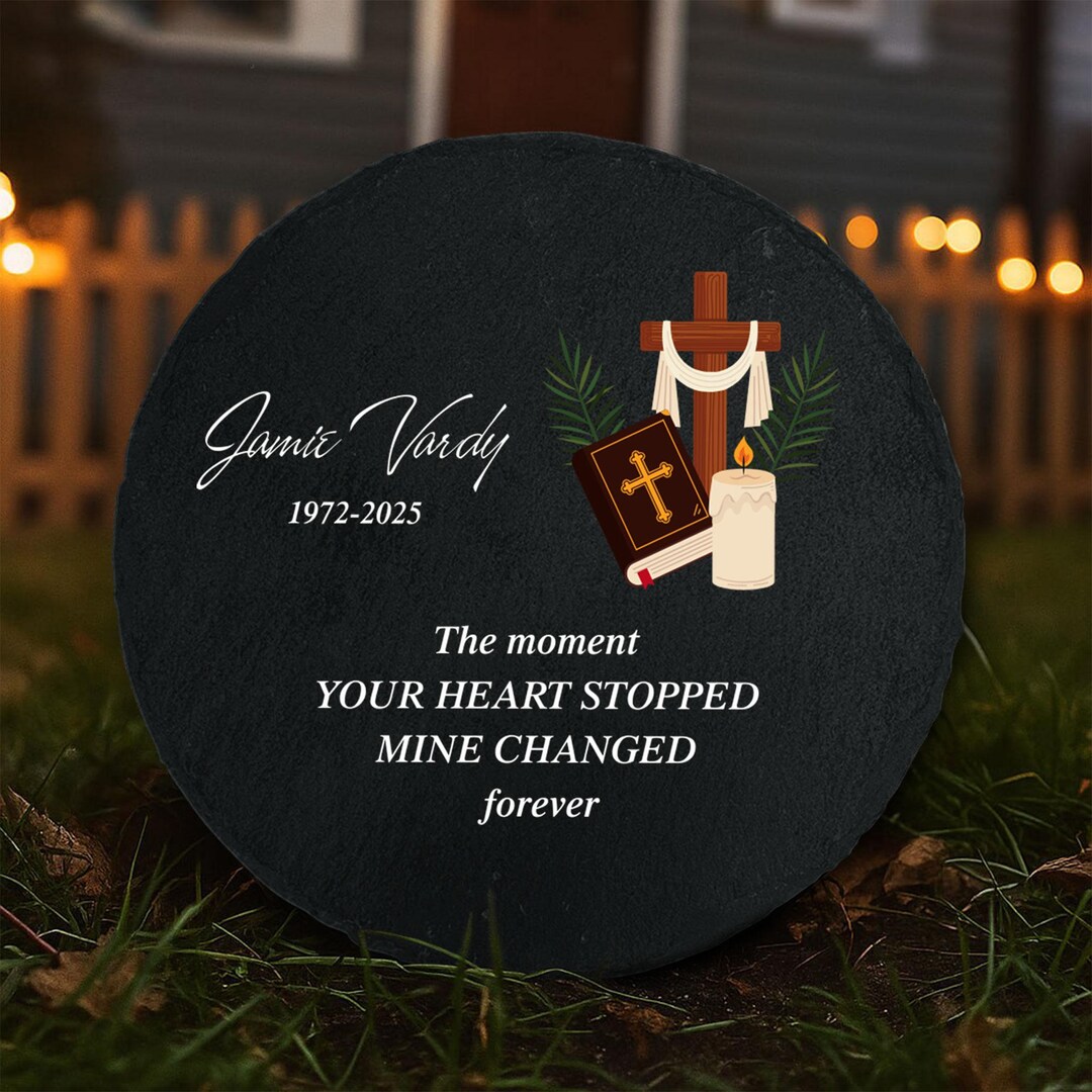 Personalized Christian Slate Memorial Stone, in Loving Memory Garden ...