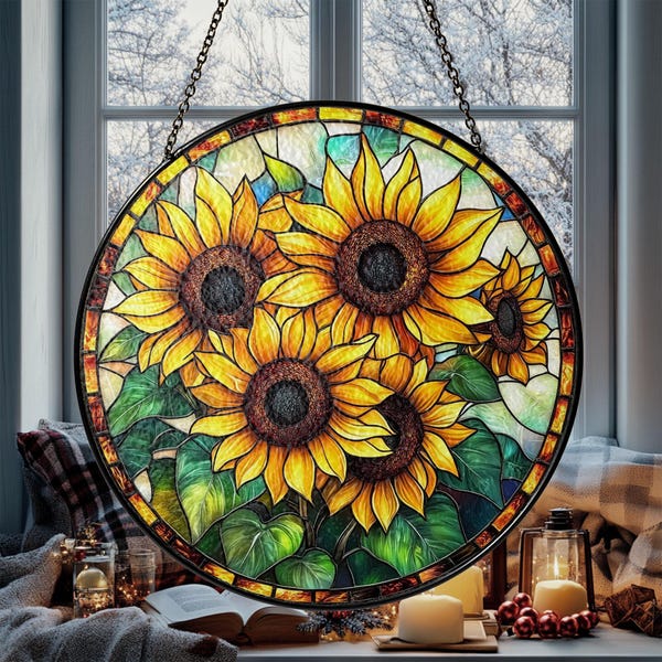 Glass Sunflower - Etsy