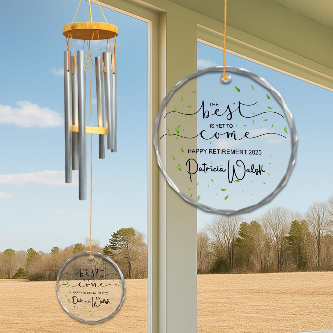 Personalized Retirement Wind Chime Ornament, Keepsake Gift - Etsy