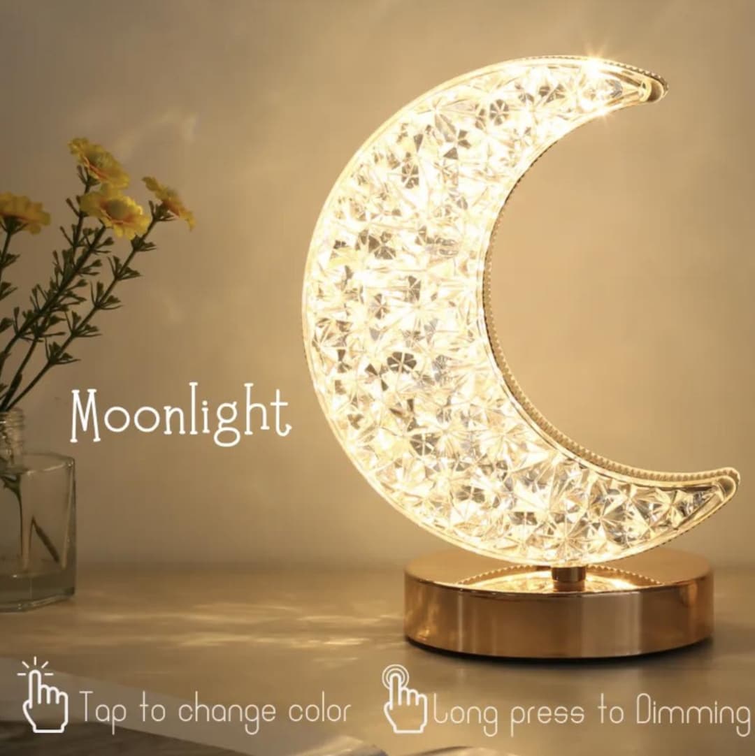 Crescent Moon LED Light - Etsy