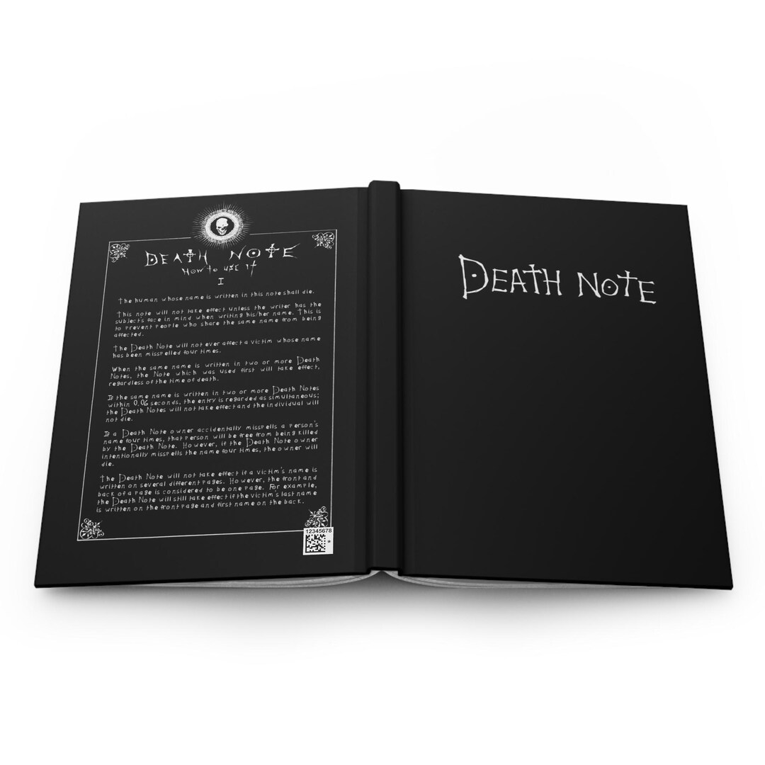 Anime Inspired Death Note Hardcover Journal Manga Matte Diary Planner ...