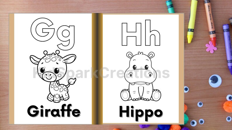 Páginas para colorear del alfabeto de animales para imprimir - Etsy México