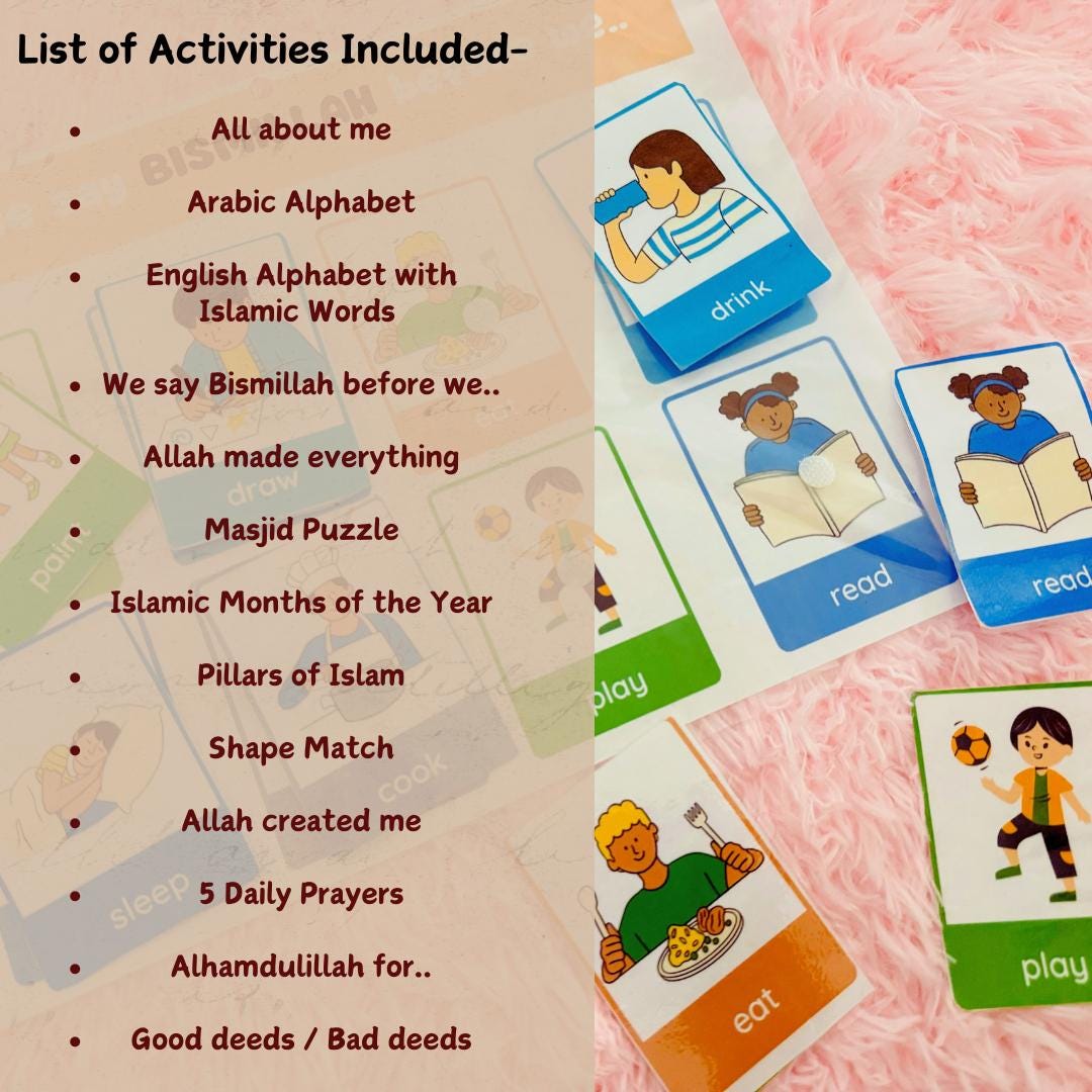 Islamic Busy Book for Toddlers, Islamic Toddler Busy Book, Preschool ...