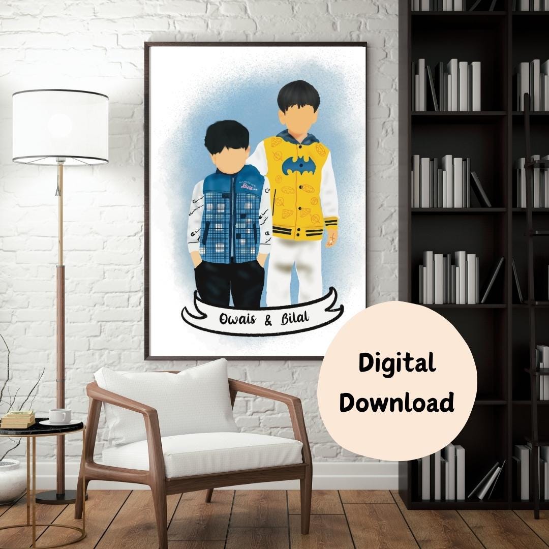 Custom Digital Faceless Portrait, Gifts for Him, Gifts for Her ...