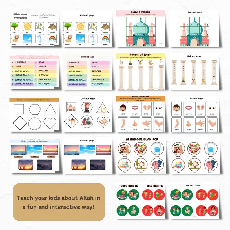 Islamic Busy Book for Toddlers, Islamic Toddler Busy Book, Preschool ...