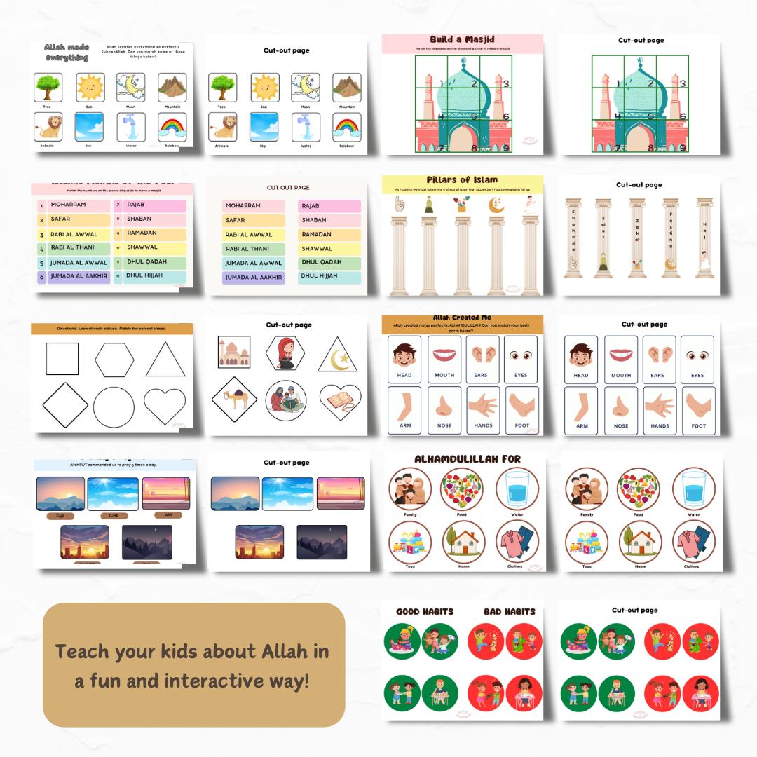 Islamic Busy Book for Toddlers, Islamic Toddler Busy Book, Preschool ...