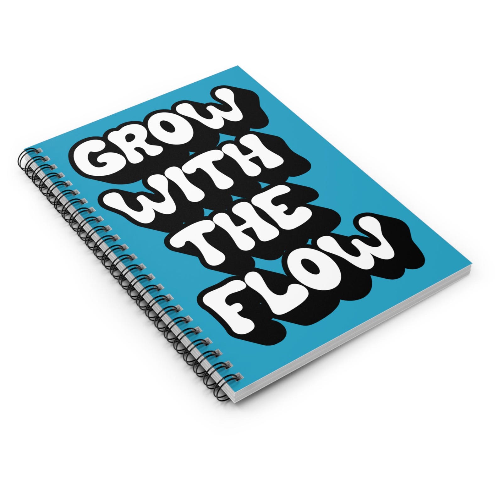 Grow With the Flow Spiral Notebook - Ruled Line, Inspirational Journal ...