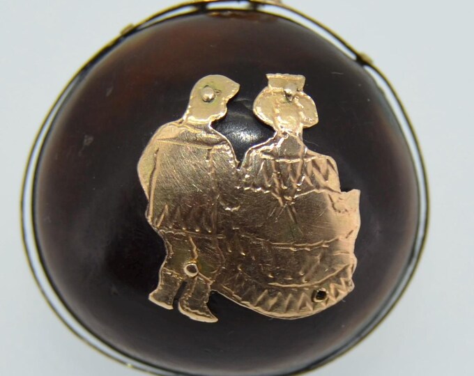 14K Victorian Sea Nut ( Mucuna Sea Bean ) Pendant Fob Charm - Etsy
