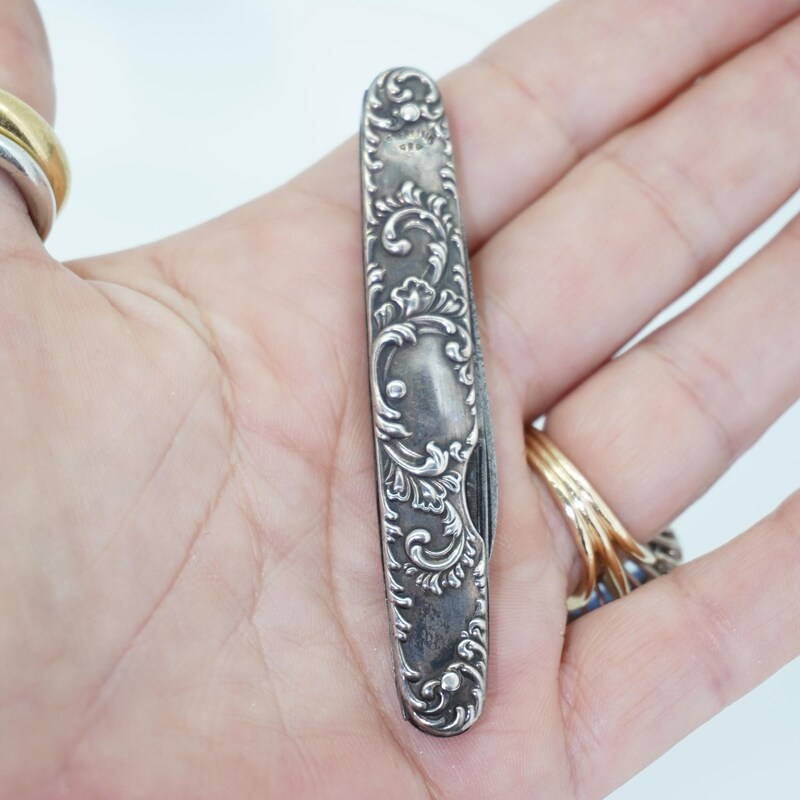 Silver Pocket Knife - Etsy