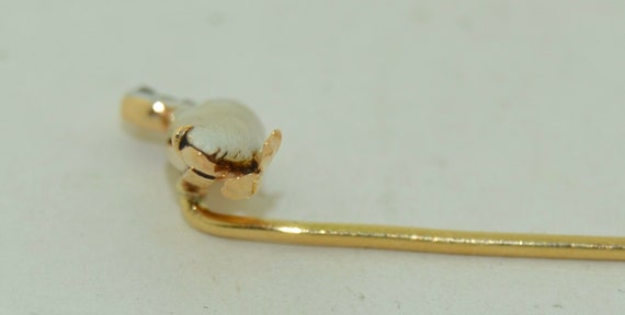 REIMAN AND SONS 18K Pearl And Diamond Duck Stick Pin - Gem