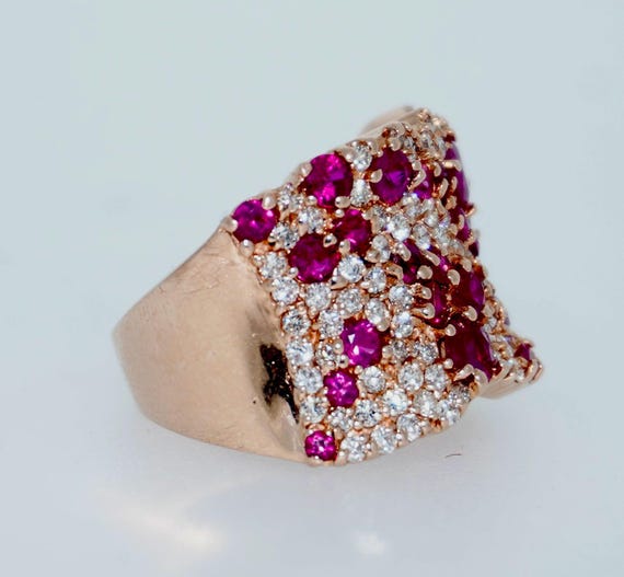 EFFY Ruby Royale 14K Rose Gold Ruby and Diamond Ring - Gem