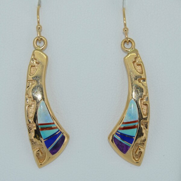 Native Inlay Earring - Etsy