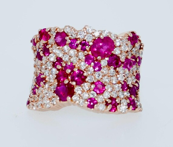 EFFY Ruby Royale 14K Rose Gold Ruby and Diamond Ring - Gem