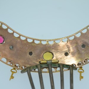Super Rare 14K Jeweled Gypsy Hair Comb Tiara - Etsy