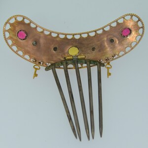 Super Rare 14K Jeweled Gypsy Hair Comb Tiara - Etsy
