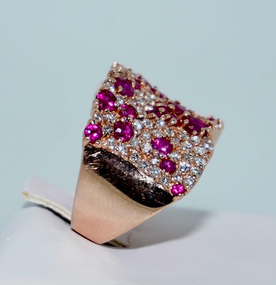 EFFY Ruby Royale 14K Rose Gold Ruby and Diamond Ring - Gem