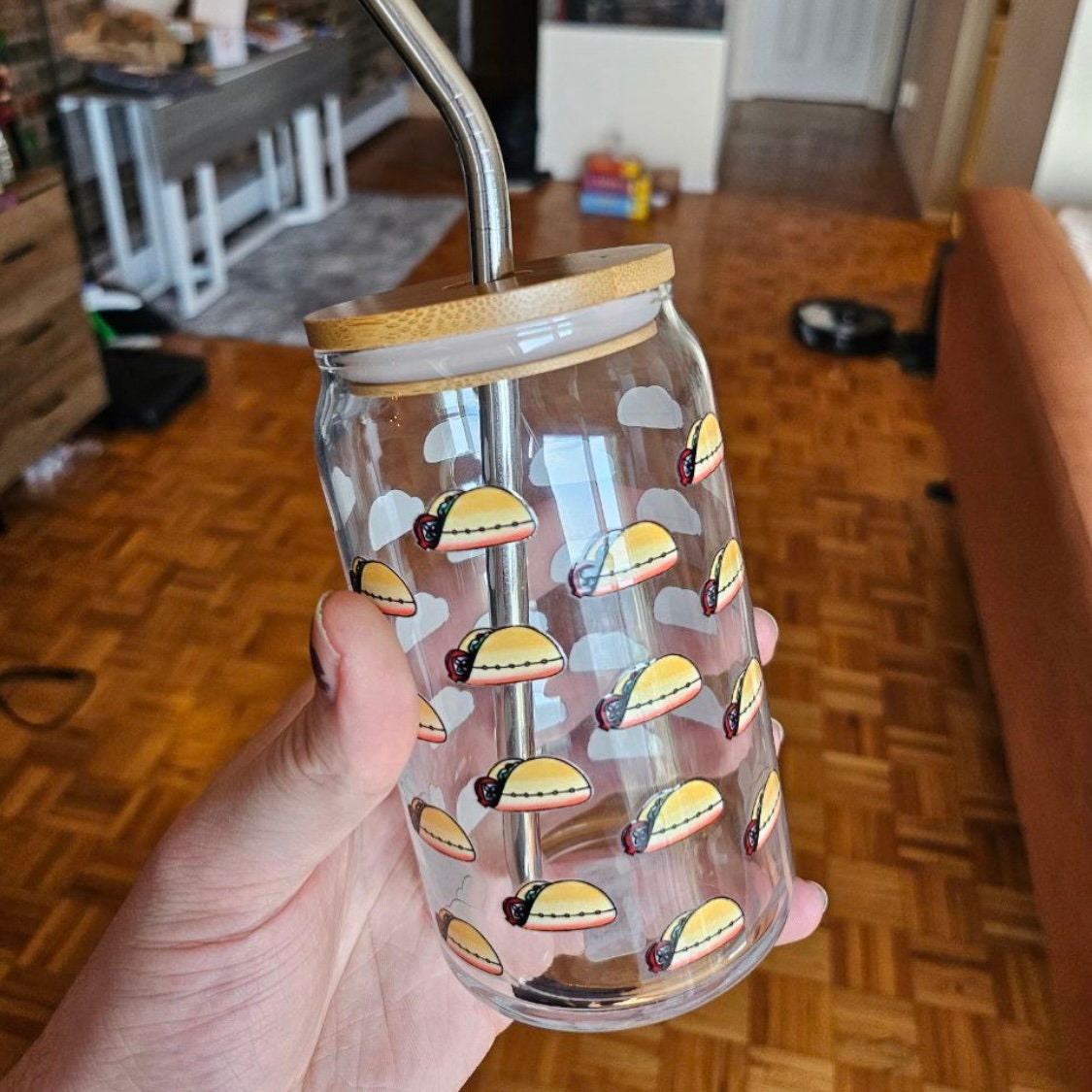 TACO TUESDAY Battlebot Can-shaped Glass - Etsy