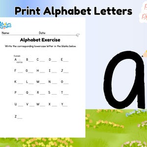 Uppercase and Lowercase Alphabet Printing Worksheets for Preschool ...