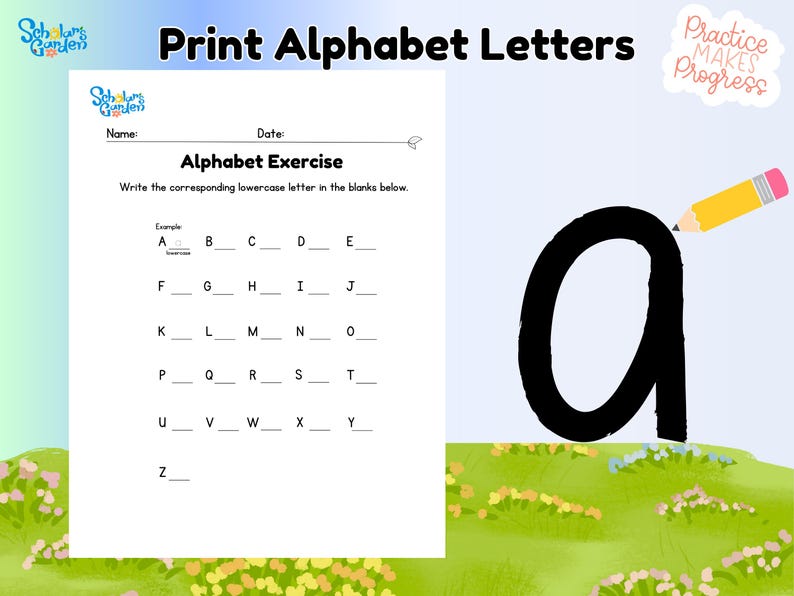 Uppercase and Lowercase Alphabet Printing Worksheets for Preschool ...