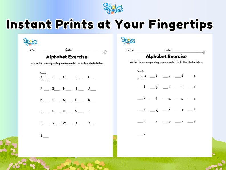 Uppercase and Lowercase Alphabet Printing Worksheets for Preschool ...
