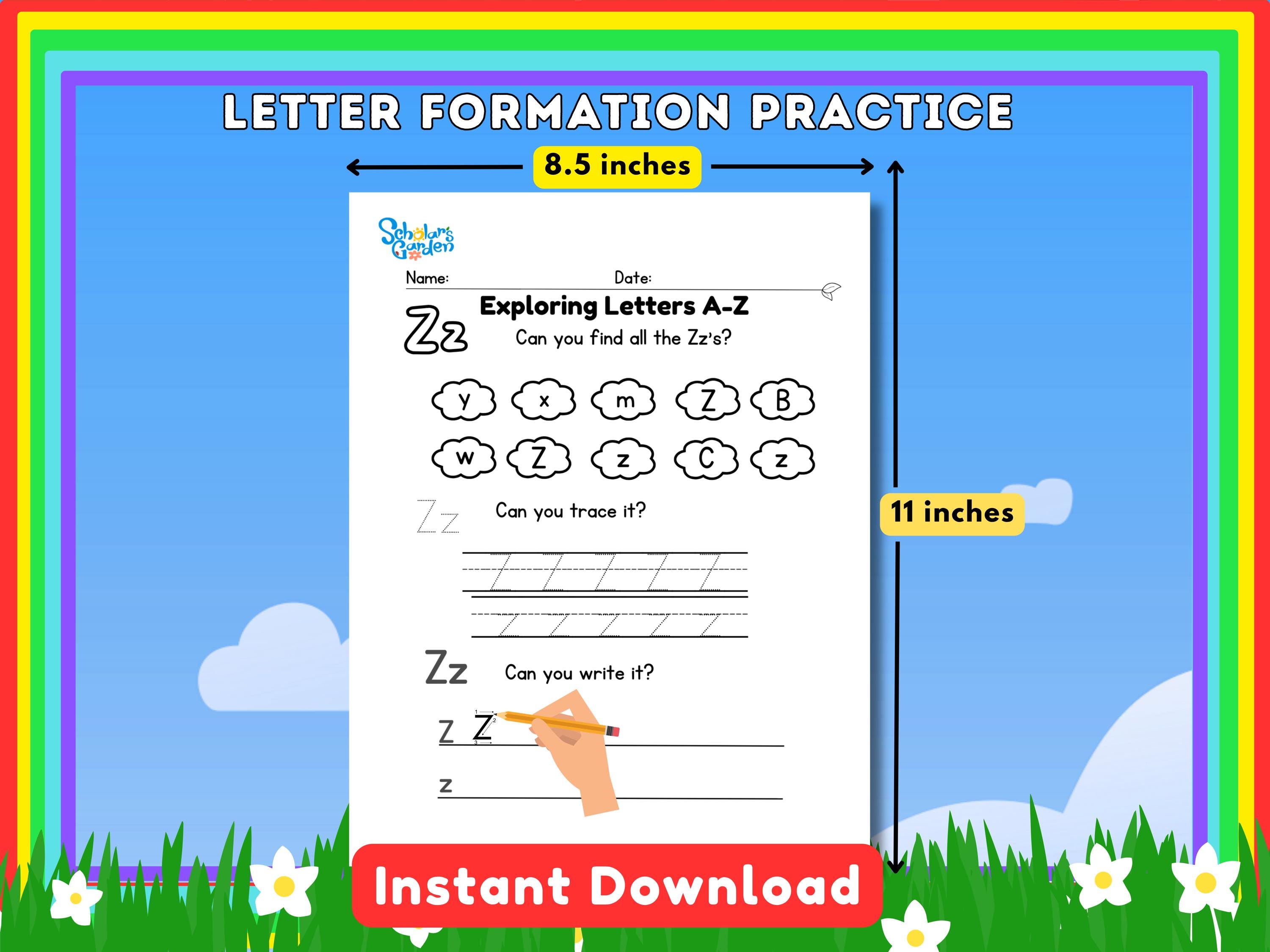 Alphabet Worksheets,letter Tracing, Alphabet Printable,kindergarten ...