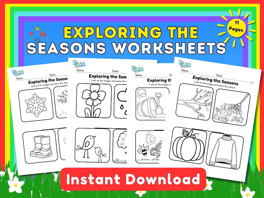 Four Seasons Worksheets Preschool Coloring Pages,four Seasons,classroom ...