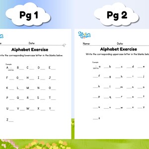 Uppercase and Lowercase Alphabet Printing Worksheets for Preschool ...