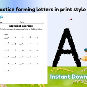 Uppercase and Lowercase Alphabet Printing Worksheets for Preschool ...