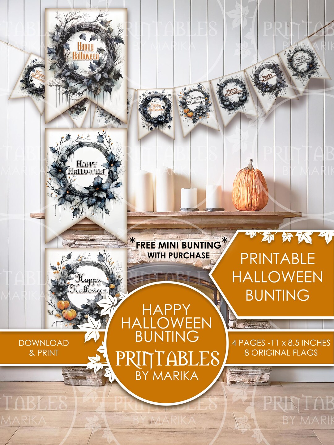 Printable Happy Halloween Bunting. Download & Print Halloween Home ...