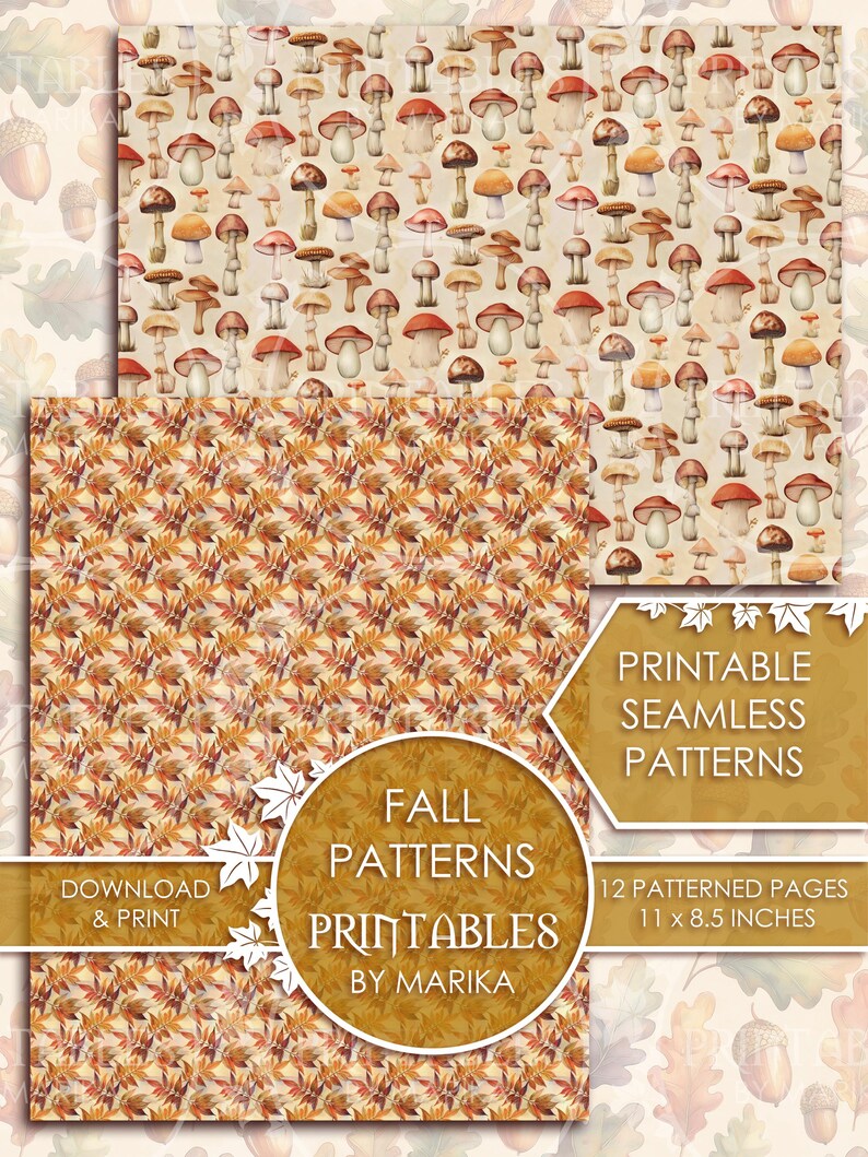 Printable Fall Patterns. Download & Print Fall Seamless Patterns ...