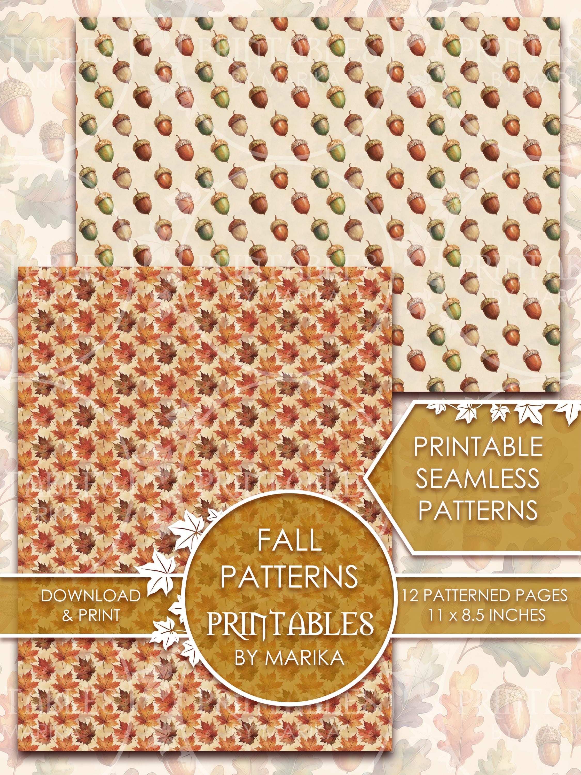 Printable Fall Patterns. Download & Print Fall Seamless Patterns ...