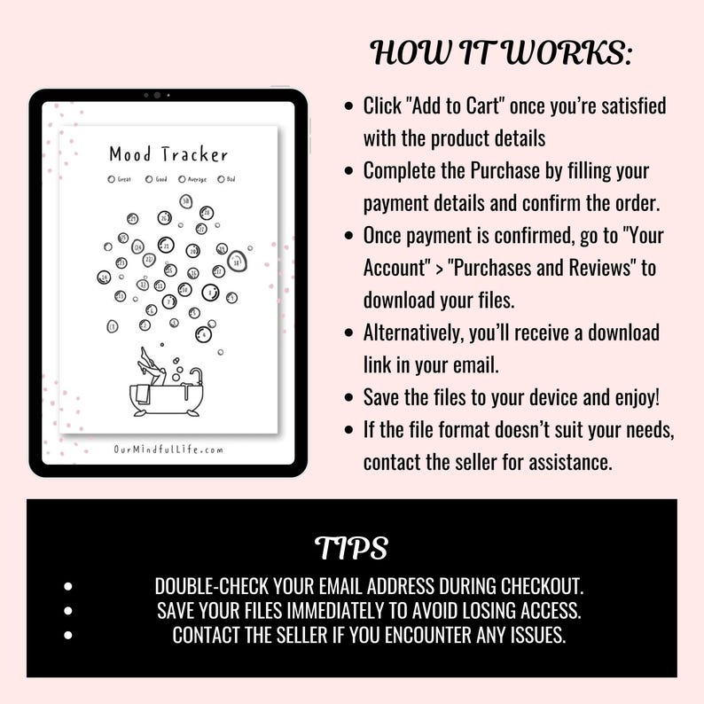 Mood Tracker Printable, A Year in Pixels, Mood Journal, Emotion Tracker ...