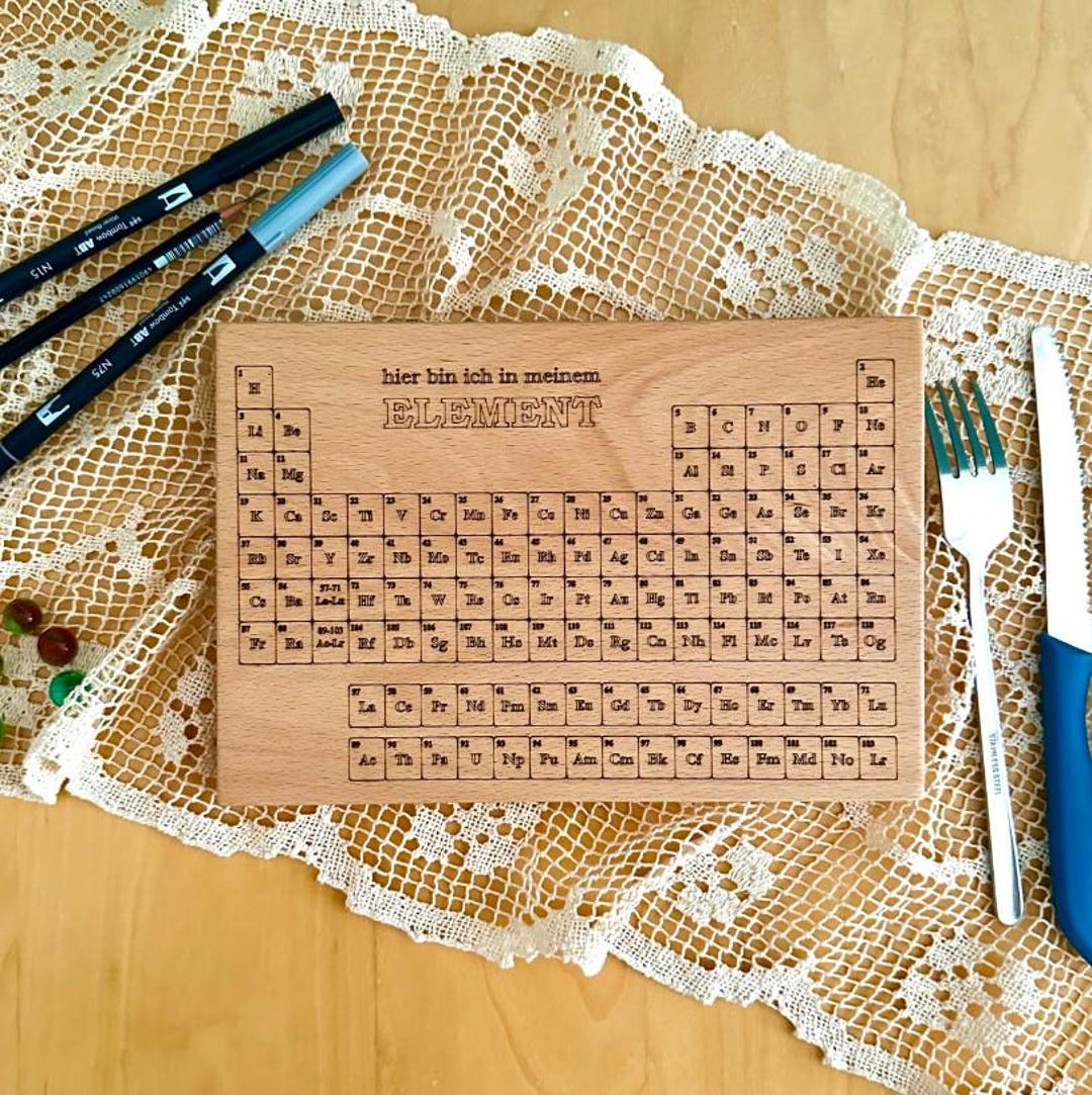 Cutting Board Breakfast Board Periodic Table of Elements - Etsy